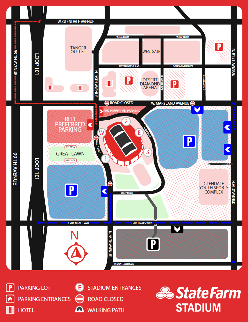 State Farm Stadium parking: map, pricing and more | Phoenix New Times