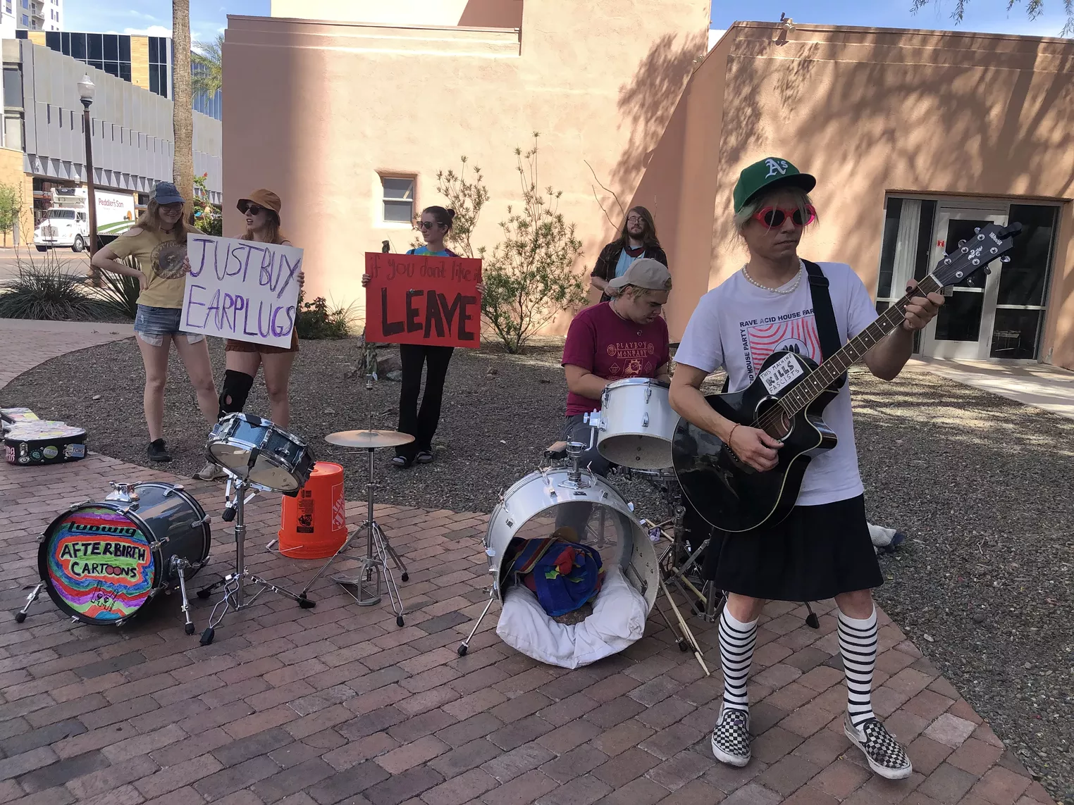 Tempe Residents Drum in Protest Outside Mirabella at ASU in Response to ...
